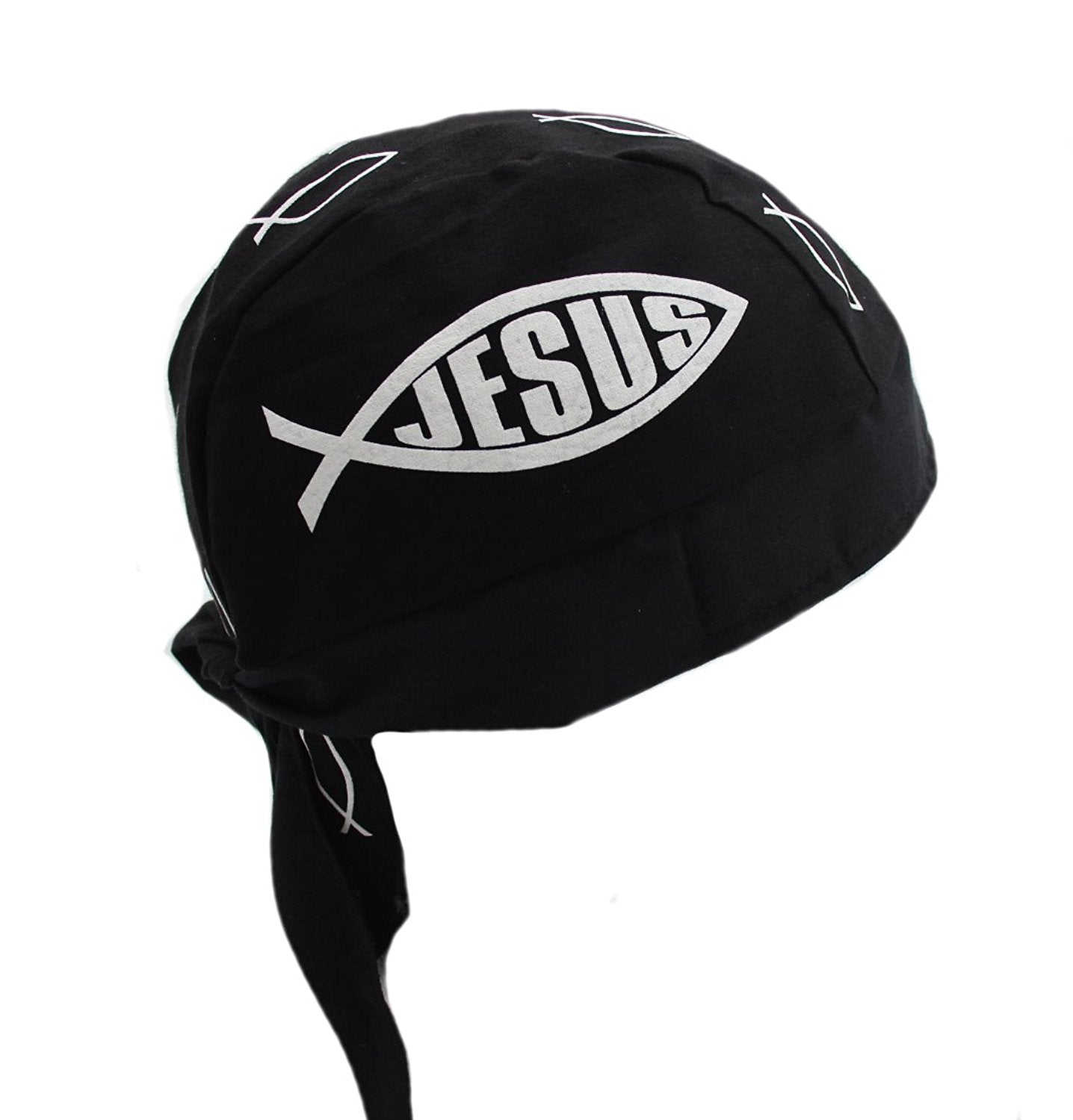 Black Jesus Christian Fish Skull Cap Du Rag – Shop Urban Sass