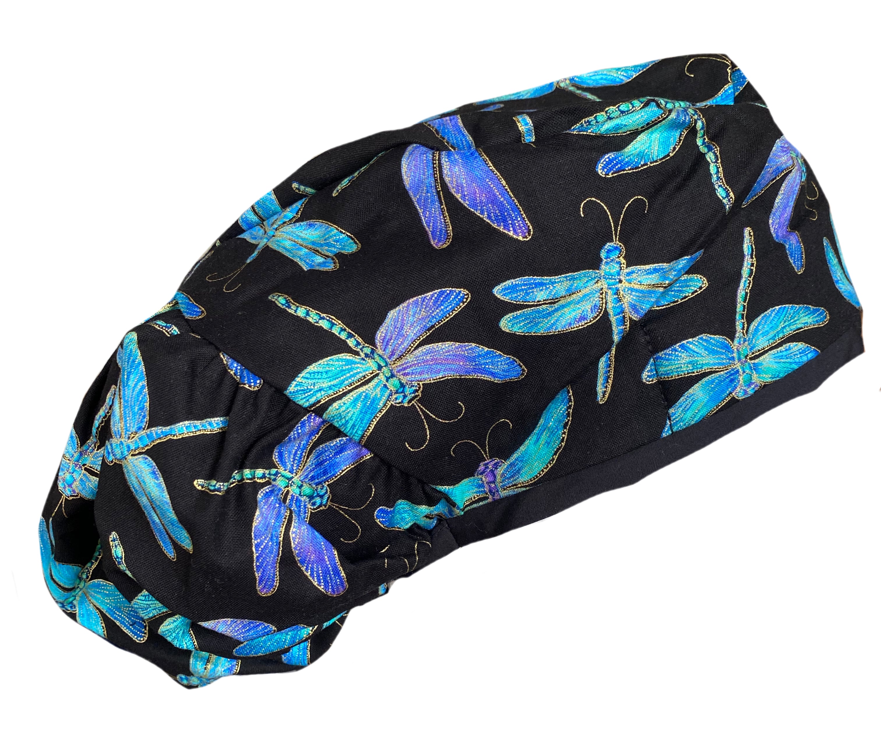 Big Hair Bouffant Metallic Blue Dragonfly Scrub Cap – Shop Urban Sass