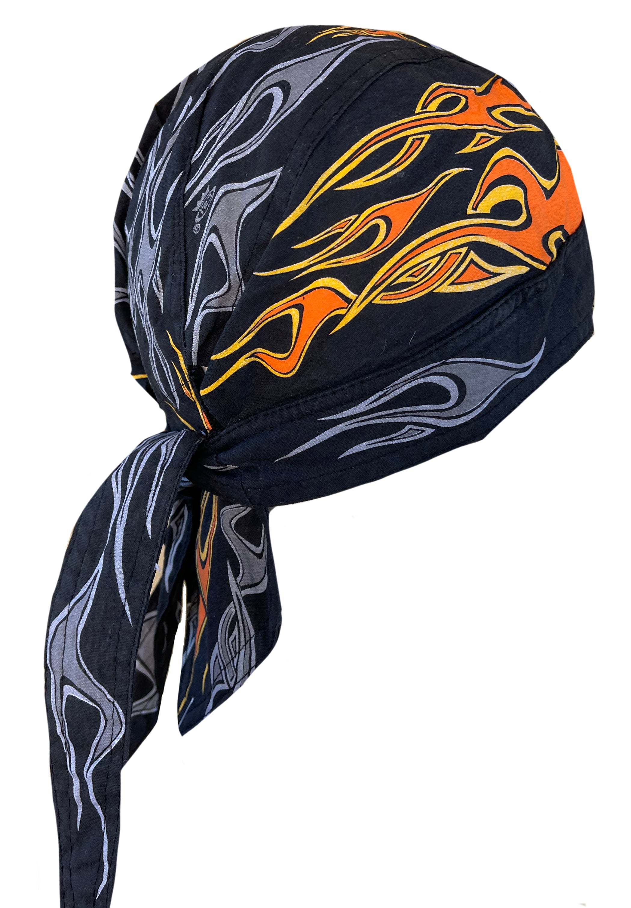 Danbanna Black & Orange Biker Flame Bandana Skull Cap – Shop Urban Sass